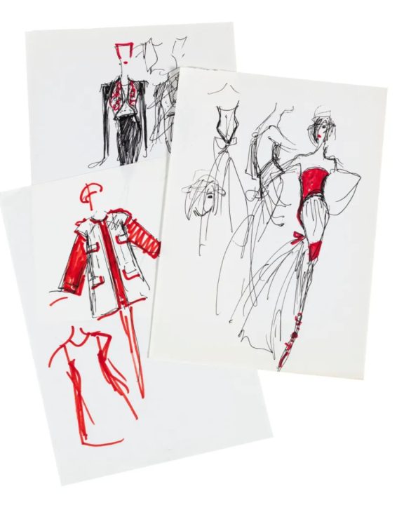 Croquis secretos de moda e acessórios pessoais de Karl Lagerfeld serão ...