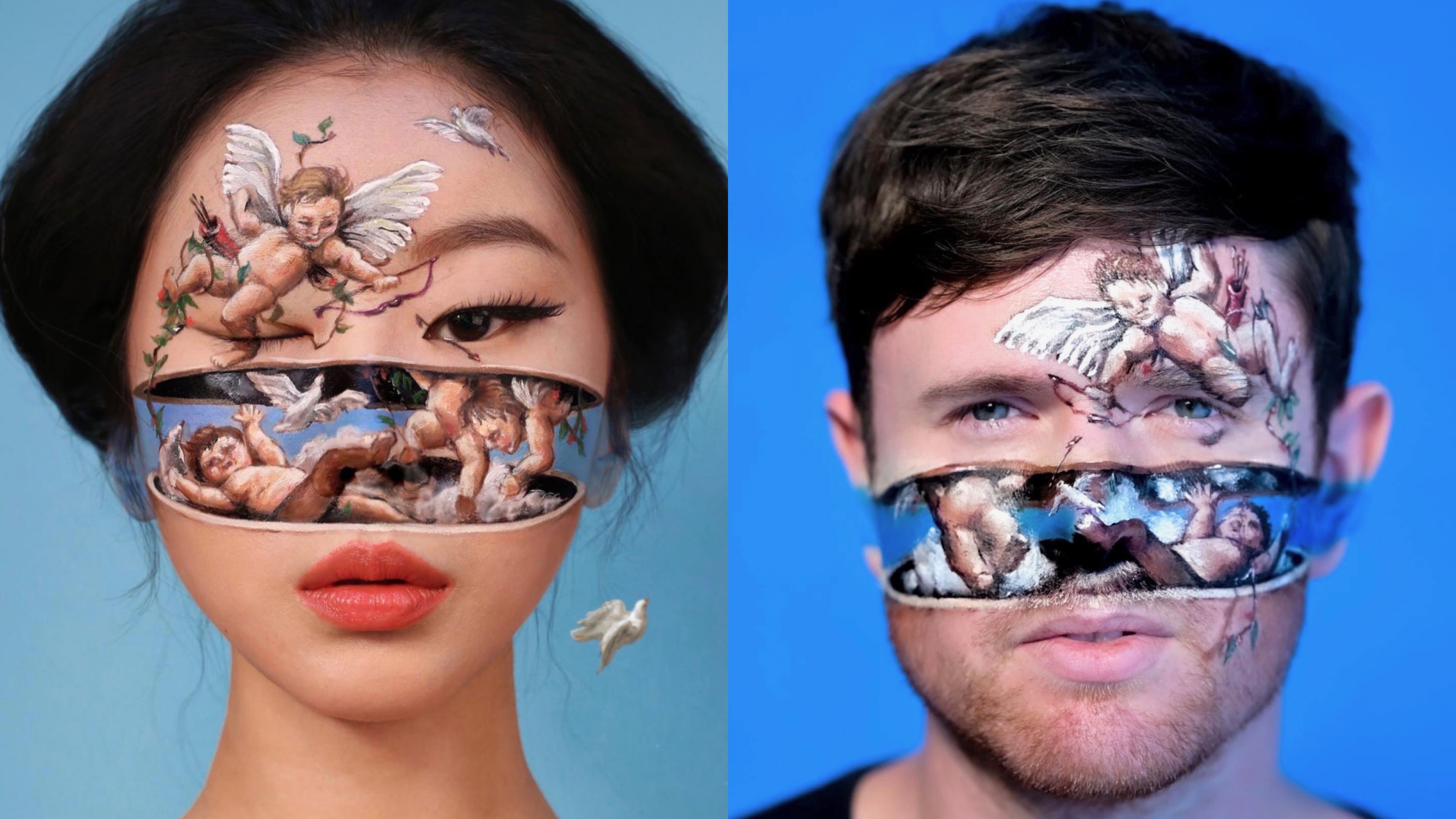 Dain Yoon, artista que cria ilusões de ótica sobre o próprio rosto ...